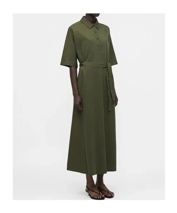 Max Mara Collared Midi Dress With Belt