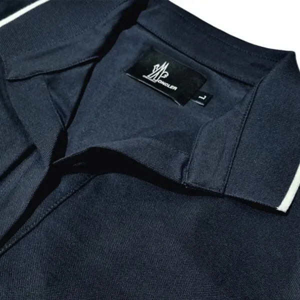 Moncler Short Sleeve Polo Shirt With Contrasting Trim