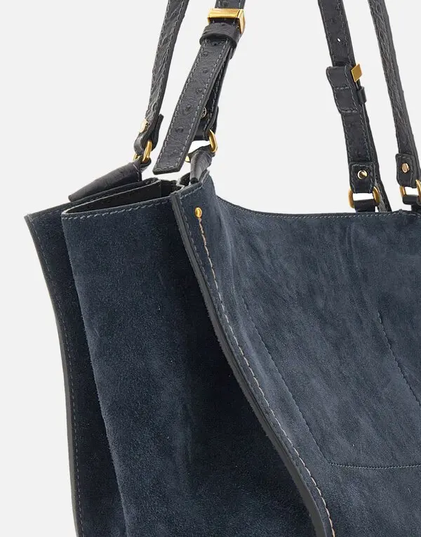 GIANNI CHIARINI Bloom Suede Shoulder Bag