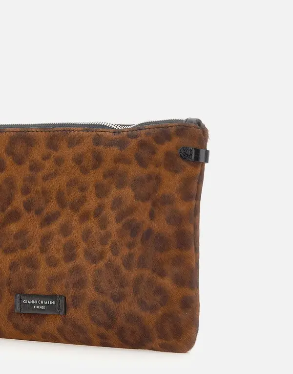 GIANNI CHIARINI Hermy Animal Pattern Wristlet Bag