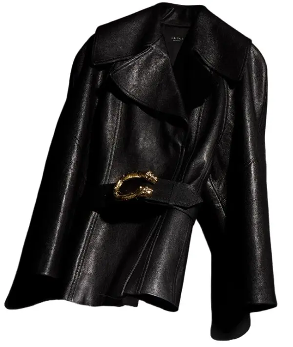 Gucci Collared Belted Trench Coat