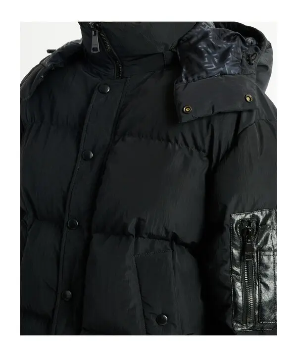 Balmain Padded Nylon And Leather Jacket