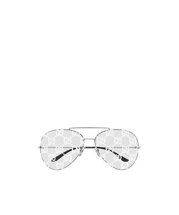 Gucci Pilot Frame Sunglasses - Silver