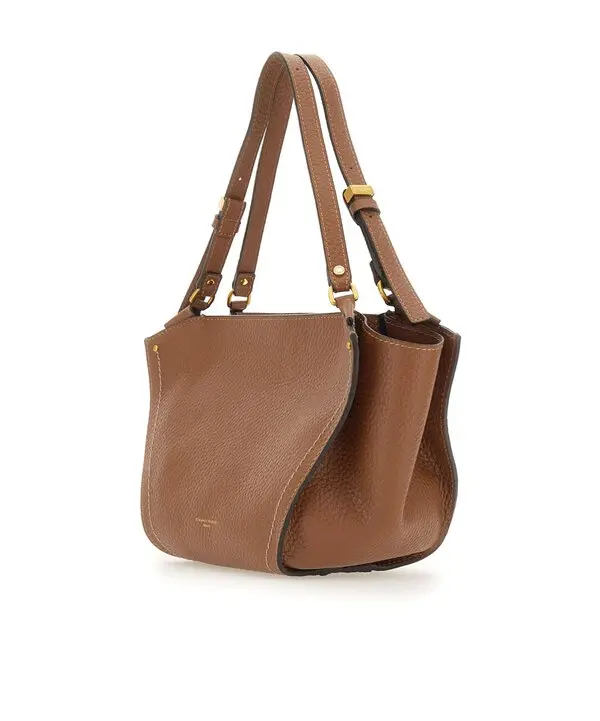 GIANNI CHIARINI Bloom Tulip Shoulder Bag - Walnut