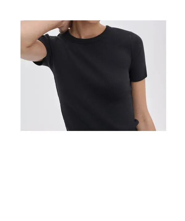 RAG  BONE Rag & Bone Ribbed Crewneck Short-sleeve T-shirt