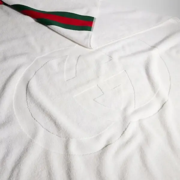 Gucci Terrycloth Beach Blanket With Web