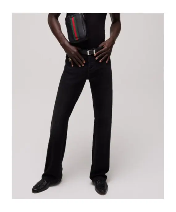 Gucci Leather Belt With Squared Buckle