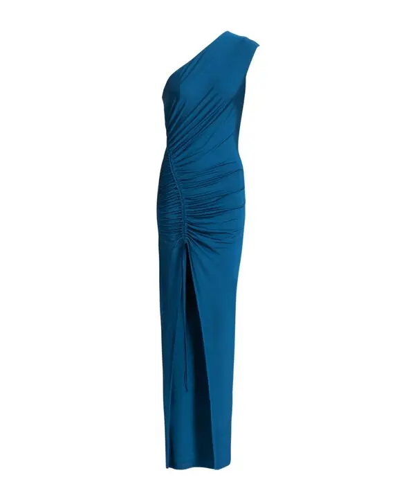 Balmain Long Draped Jersey Dress