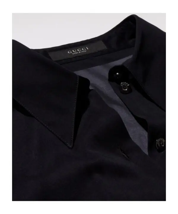 Gucci Stretch Chiffon Shirt With Pointed Collar