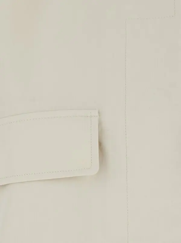 TOTEME Collared Drawstring Jacket - Oyster Color
