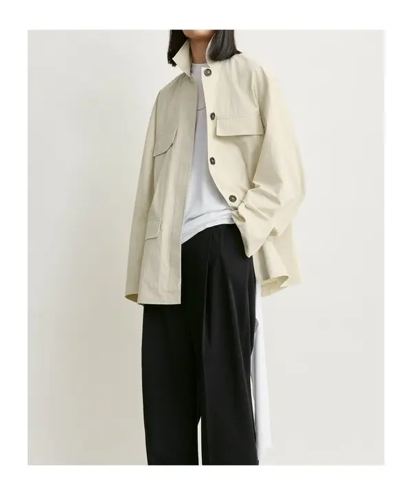 TOTEME Collared Drawstring Jacket - Oyster Color