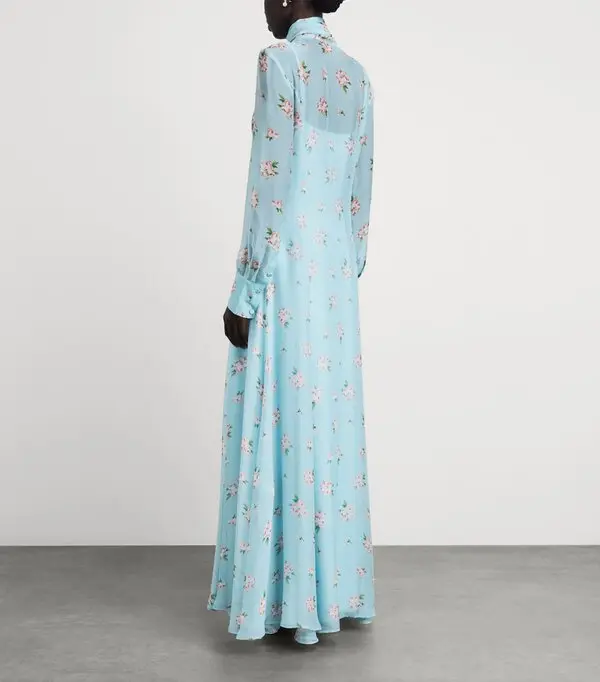 LEO LIN Floral Lilith Maxi Dress - Blue