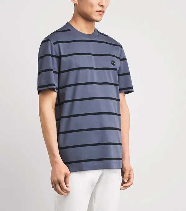 BOSS Cotton Stripe Emblem T-shirt