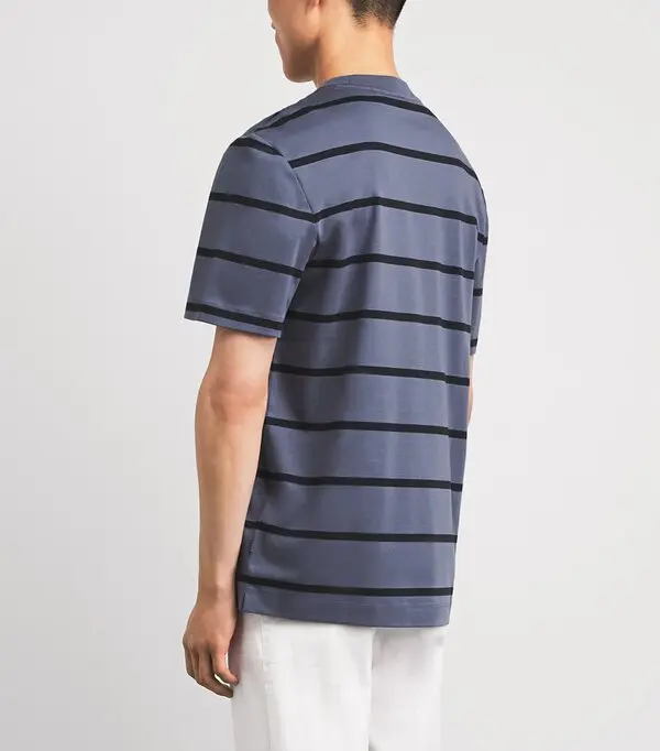 BOSS Cotton Stripe Emblem T-shirt