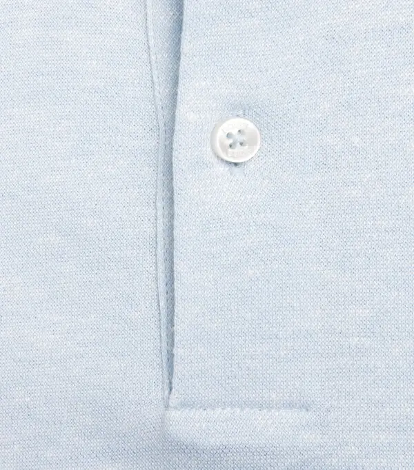BOSS Linen-cotton Polo Shirt - Blue
