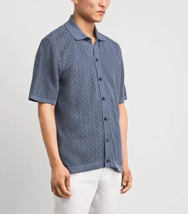 BOSS Pointelle-knit Short-sleeve Cardigan