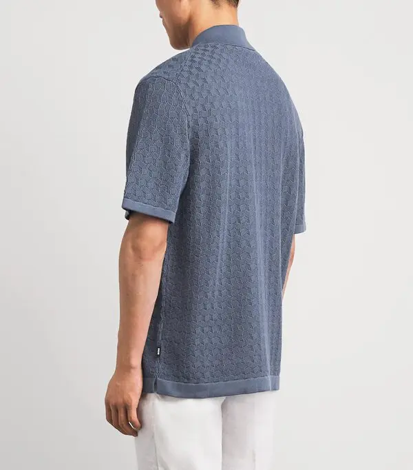 BOSS Pointelle-knit Short-sleeve Cardigan