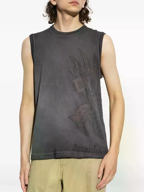 DIESEL® Graphic Print Cotton Tank Top