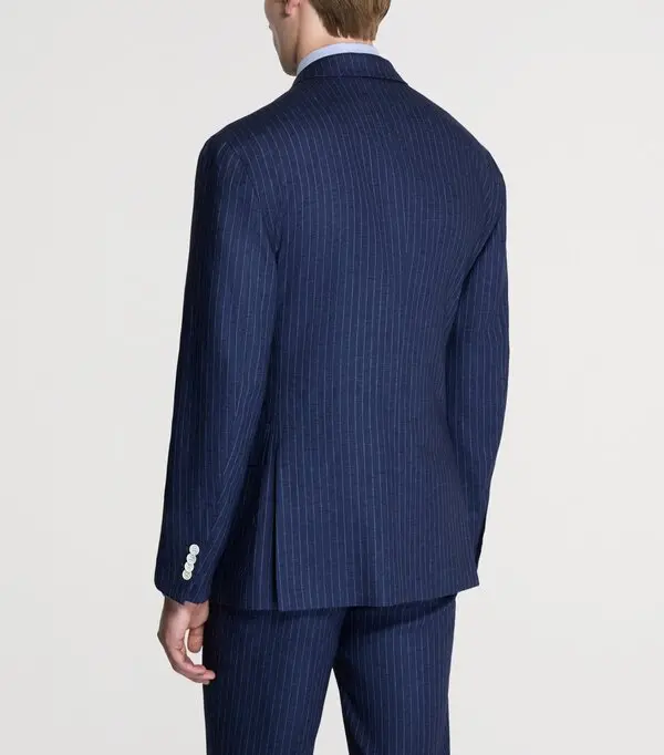 Dunhill Linen Double-breasted Blazer