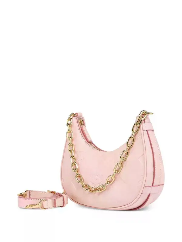 Mcm Aren Crescent Bag In Maxi-monogram Leather
