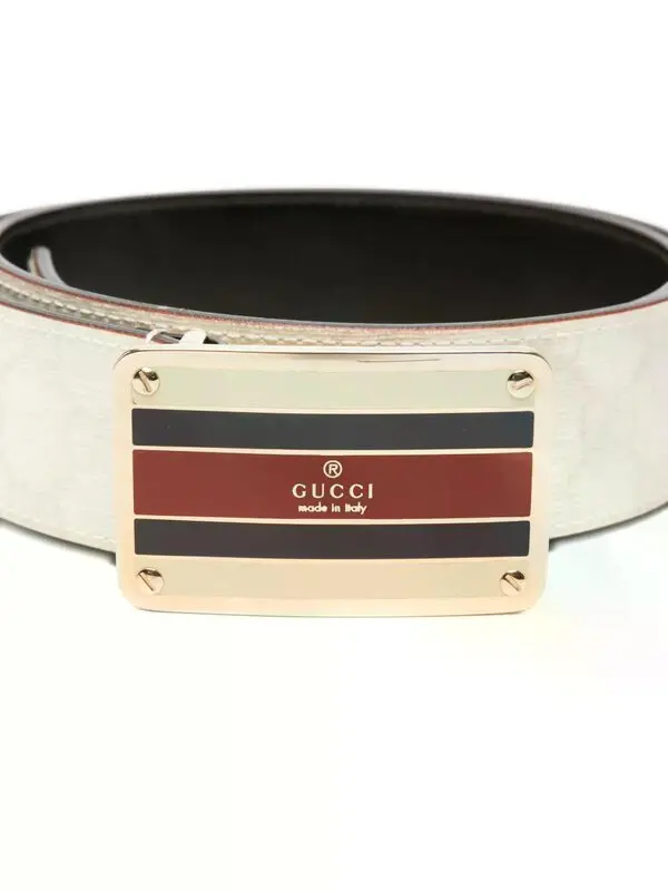 Gucci Gg-supreme Plaque Belt