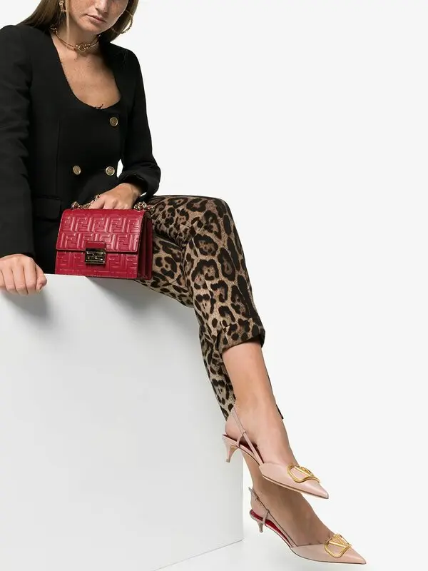 Valentino Garavani Vlogo Signature Calf Leather Slingback Pumps