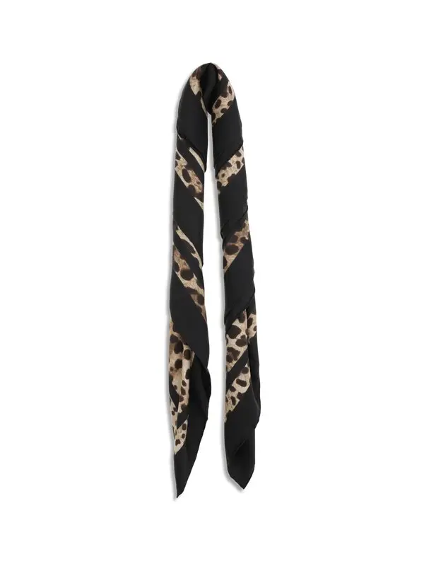 Dolce & Gabbana Leopard Print Silk Scarf