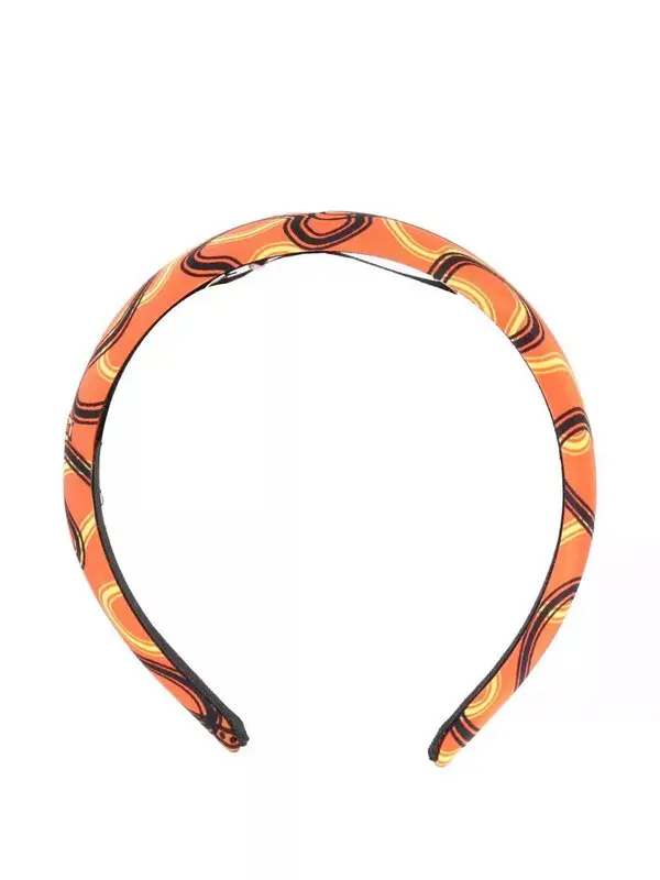 VIVIENNE WESTWOOD Abstract Print Headband - Orange
