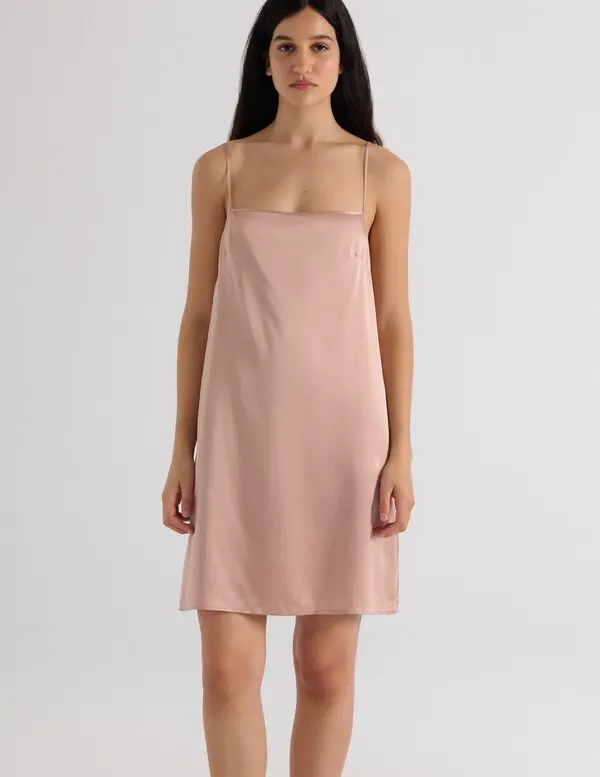 Araks Toulouse Silk Charmeuse Slip Dress - Black