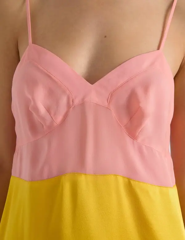 Araks Holly Silk Slip Dress In Pomelo - Blue