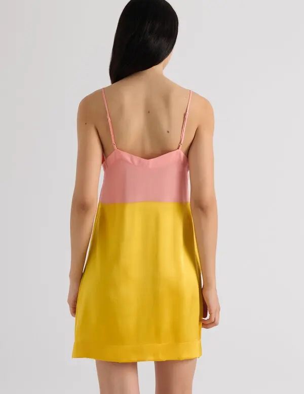 Araks Holly Silk Slip Dress In Pomelo - Blue