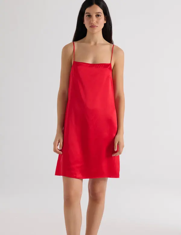 Araks Toulouse Slip Dress Scarlet - Black