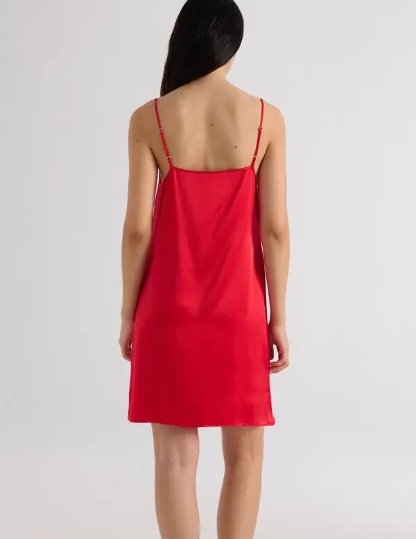 Araks Toulouse Slip Dress Scarlet - Black