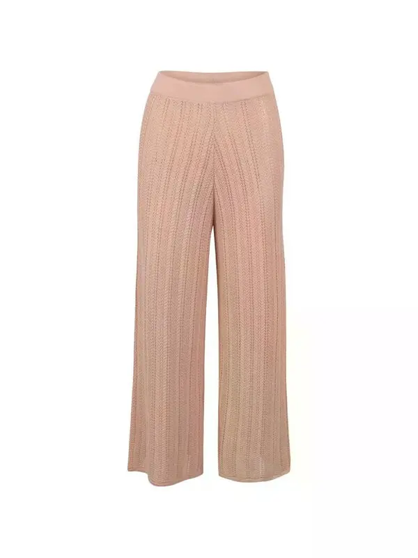 BAOBAB Pointelle-knit Wide-leg Trousers