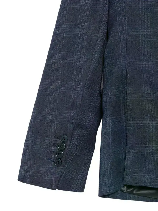 DANIELE ALESSANDRINI Check-pattern Peak-lapel Blazer