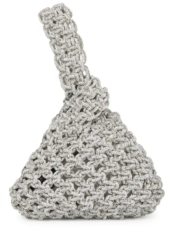 HIBOURAMA Niky" Crystal Embellished Bag - Silver