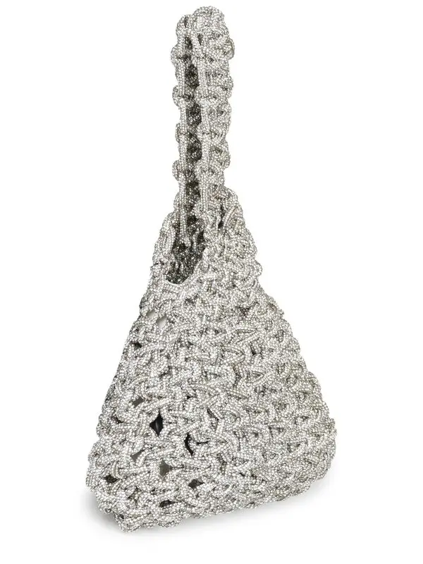 HIBOURAMA Niky" Crystal Embellished Bag - Silver