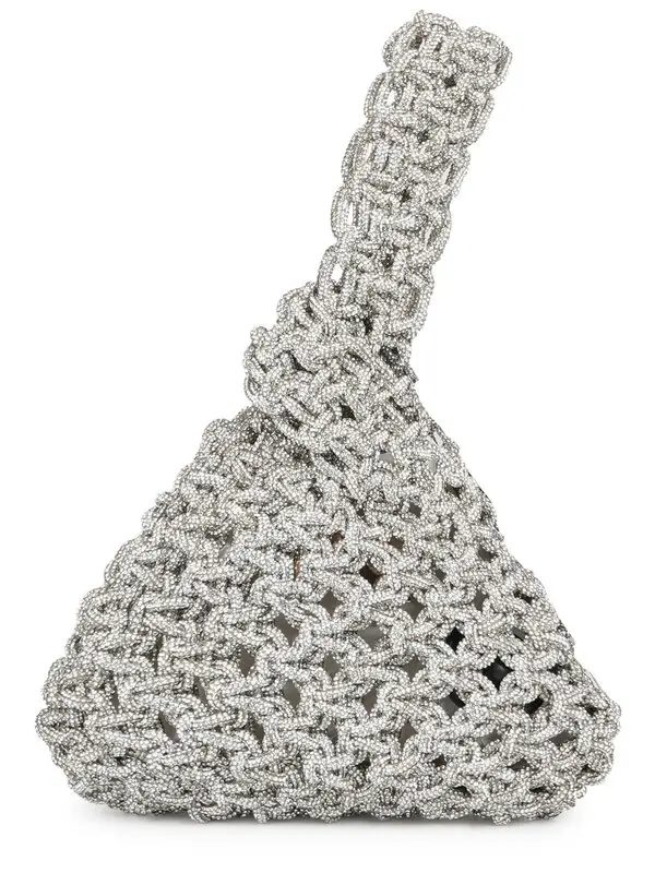 HIBOURAMA Niky" Crystal Embellished Bag - Silver