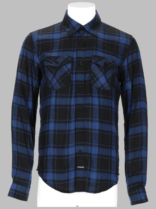 LES ARTISTS Plaid Logo Shirt