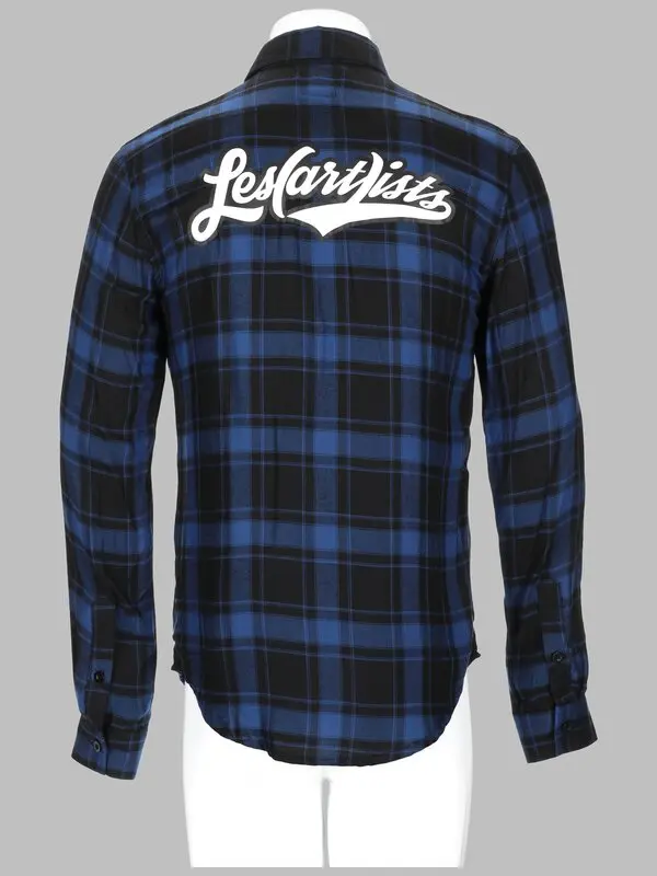 LES ARTISTS Plaid Logo Shirt