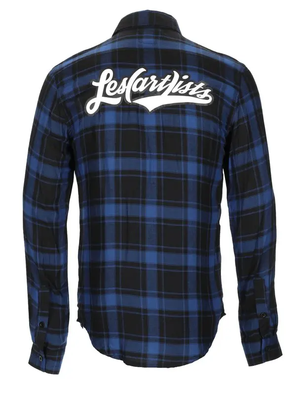 LES ARTISTS Plaid Logo Shirt