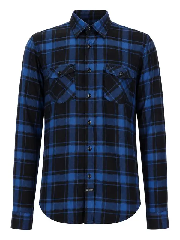 LES ARTISTS Checked Long Sleeve Shirt