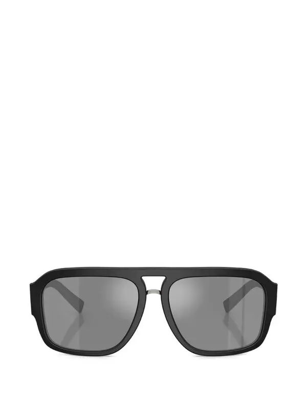 Dolce & Gabbana Matte Pilot Sunglasses - Black