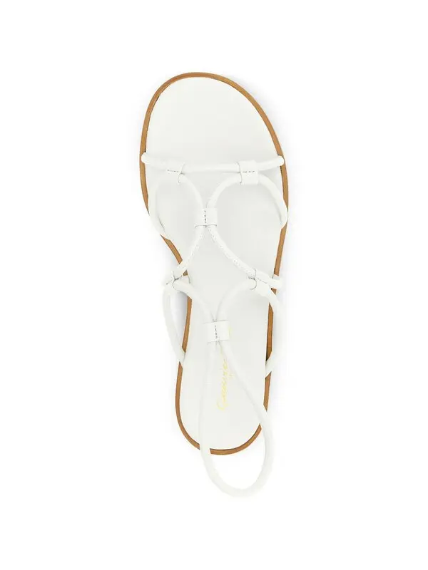 GIANVITO ROSSI Flat Leather Ankle Strap Sandals - Multicolor