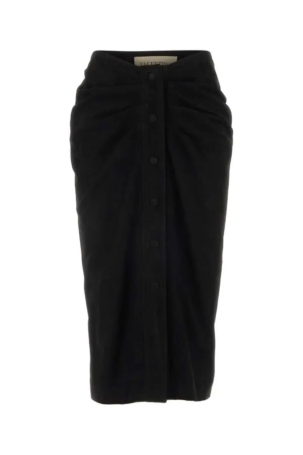 Valentino Garavani Suede Skirt - Black