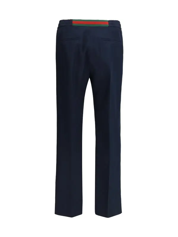 Gucci Technical Panama Trousers - Blue