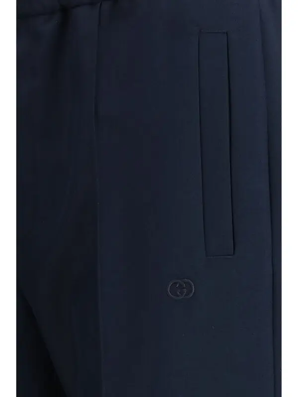 Gucci Technical Panama Trousers - Blue