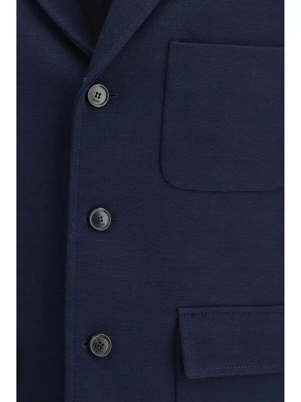 Gucci Cotton Jersey Single-breasted Jacket - Blue