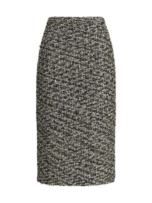 Gucci Laminated Bouclé Midi Skirt - Multicolor