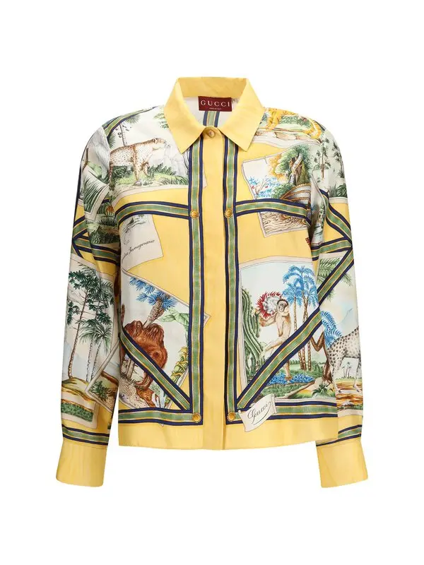Gucci Silk Twill Shirt - Yellow